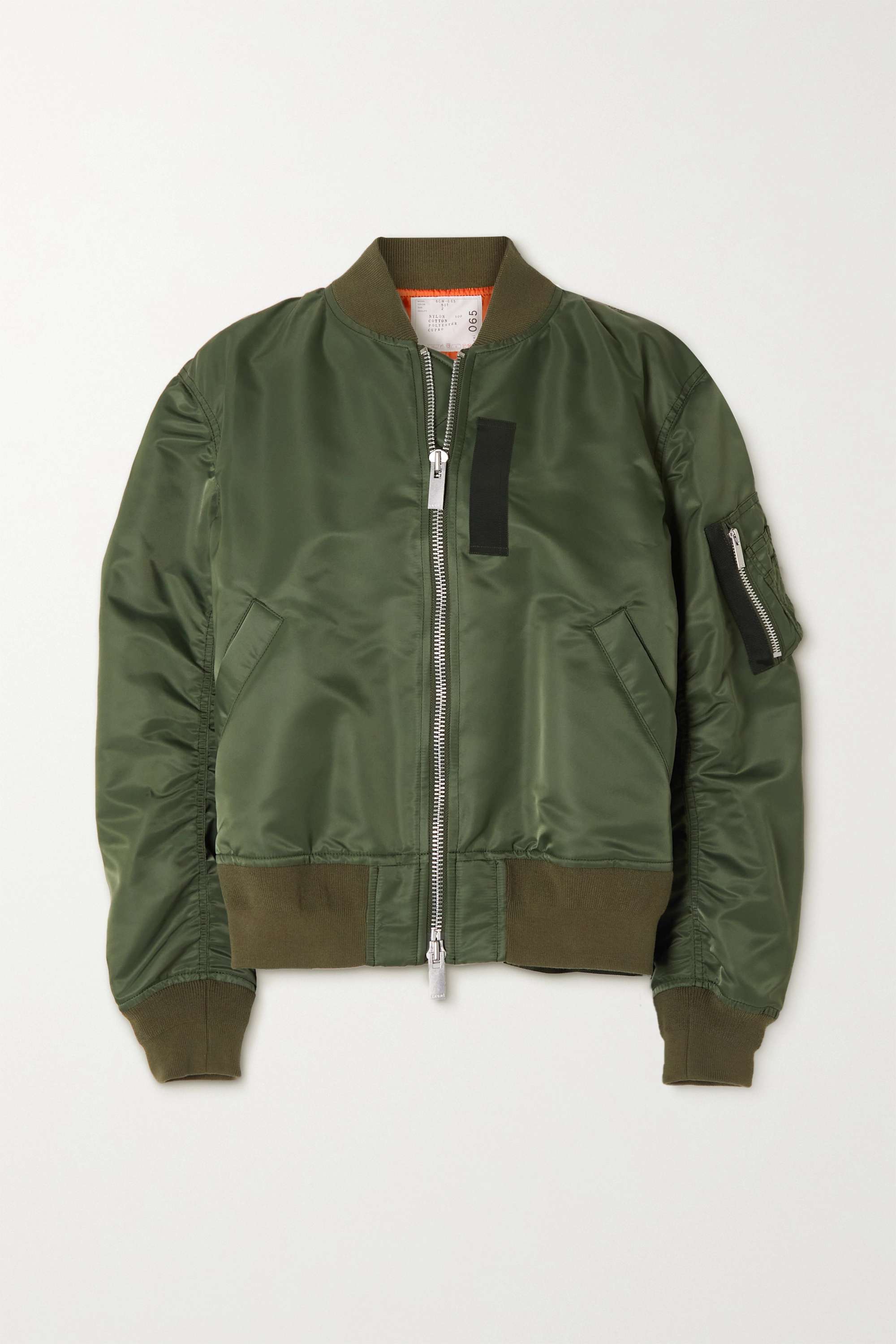 Sacai Shell Bomber Jacket - Army Green | Editorialist Sacai Shell Bomber Jacket - Army Green | Editorialist